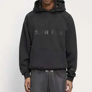 Fear Of God Logo Hoodie - Black