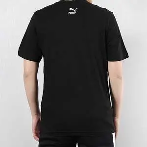 PUMA Leopard Print Pattern Casual Sports Breathable Short Sleeve