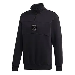Adidas Originals Quarter Zip Fleece Pullover - Black
