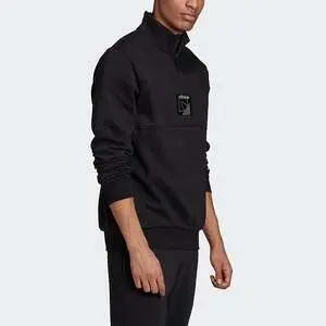 Adidas Originals Quarter Zip Fleece Pullover - Black