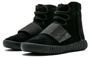 Adidas Yeezy Boost 750 "triple Black" High Top Sneakers - Cblack/cblack/cblack