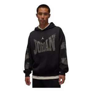 JORDAN Air Brooklyn Collegiate Oversized Hoodie - Black/sail