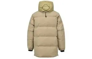 NEW BALANCE Winter Hooded Long Down Jacket - Khaki/black