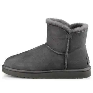 UGG Mini Bailey Button Bling Mid Tops - Grey