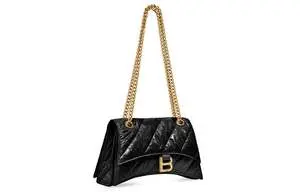 Balenciaga Crush Small Chain Bag Quilted - Black