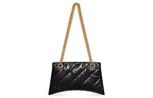 Balenciaga Crush Small Chain Bag Quilted - Black