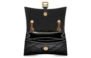 Balenciaga Crush Small Chain Bag Quilted - Black