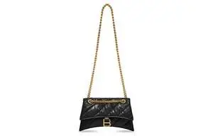 Balenciaga Crush Small Chain Bag Quilted - Black