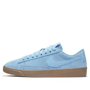 Nike Blazer Low Sd Sneakers - Light Blue/light Bluegray/brown