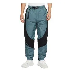 JORDAN Logo Pattern Woven Casual Sports Pants 'blue Black - Green