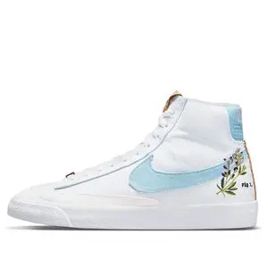 Nike Blazer Mid '77 Indigo High Top Sneakers - White/obsidian/volt