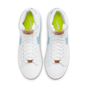 Nike Blazer Mid '77 Indigo High Top Sneakers - White/obsidian/volt