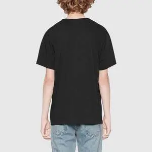 Gucci Off-white Cotton Oversize T-shirt With Interlocking G - Black