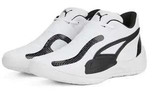 PUMA Rise Nitro Basketball Sneakers - White/black