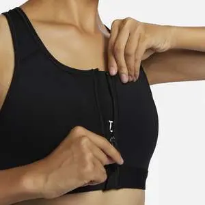 Nike Dri-fit Swoosh Zip-front Sports Bra
