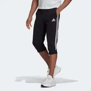 Adidas 3s Ft Tc 34pt Logo Embroidered Stripe Knit Bundle Feet Cropped Pants