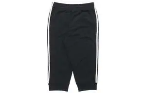 Adidas 3s Ft Tc 34pt Logo Embroidered Stripe Knit Bundle Feet Cropped Pants