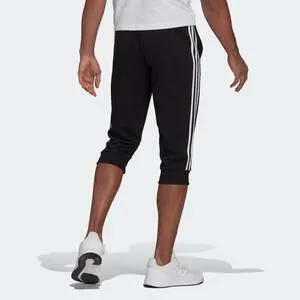 Adidas 3s Ft Tc 34pt Logo Embroidered Stripe Knit Bundle Feet Cropped Pants