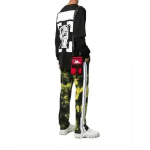 Off-White Back Mask Human Face Printing Round Neck