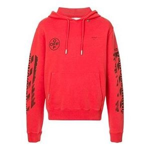 Off-White Diag Stencil Hoodie - Red