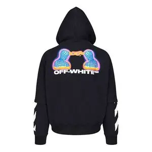Off-White Character Print Hoodie - Black