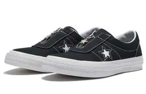CONVERSE One Star Slip-on Sneakers With Zipper Detail - Black