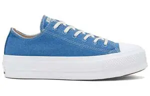 CONVERSE Chuck Taylor All Star Renew Cotton Platform Low Top Sneakers - Blue
