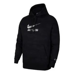 Nike Hoodie With Alphabet Print - Black
