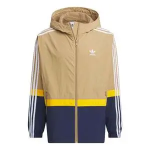 Adidas Originals Sportswear Hooded Jacket - Tan/navy