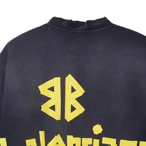 Balenciaga Tape Type T-shirt Medium Fit Faded - Black