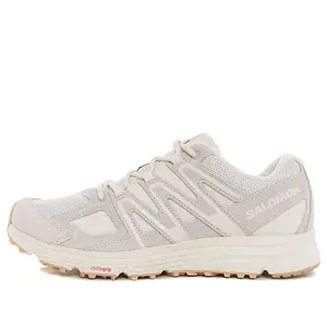 SALOMON X-mission 4 Suede Lace Up Sneakers - Beige/cream