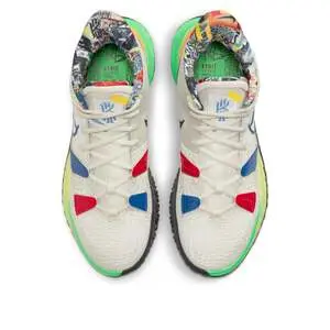 Nike Kyrie 7 "visions" Athletic Sneakers - White/green/blue