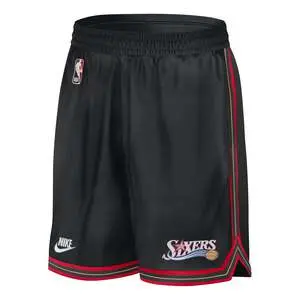 Nike Philadelphia 76ers Hardwood Classics 8" Shorts - Black