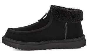 UGG Suede Fur Collar Zip Ankle Boots
