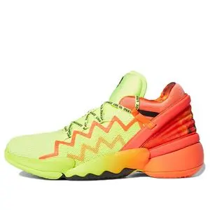 Adidas D.o.n. Issue #2 "fire Of Greatness" High-top Sneakers - Green/orange