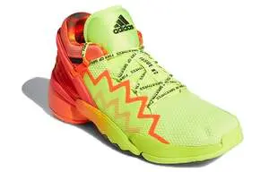 Adidas D.o.n. Issue #2 "fire Of Greatness" High-top Sneakers - Green/orange