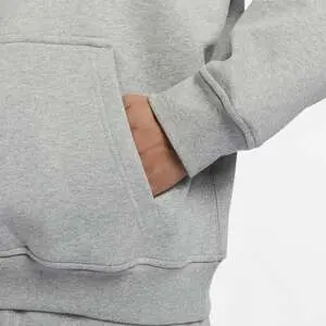 Nike Solo Swoosh Fleece Pullover Hoodie - Grey