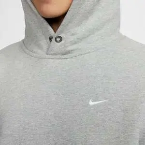 Nike Solo Swoosh Fleece Pullover Hoodie - Grey