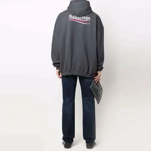 Balenciaga Political Campaign Hoodie - Grey