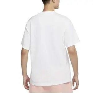 Nike Eye Pattern Logo Printing Round Neck Casual Short Sleeve White T-shirt - Default Color