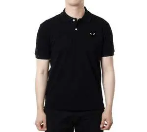 Play Comme Des Garcon Polo Emblem - Black