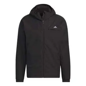 Adidas 3-layer Bonded Fleece Hooded Zip-up Jacket - Black