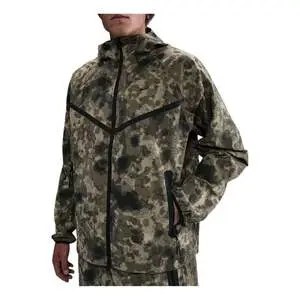 Nike Tech Dri-fit Windrunner Jacket 'woven Camo - Neutral Olive/black