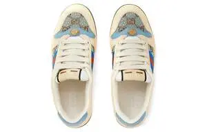 Gucci Screener Gg Logo Sneakers - Brown/blue/red