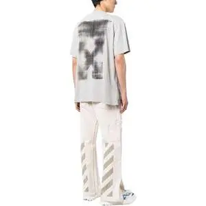 Off-White Jumbo Arrow-print Cotton T-shirt - Grey
