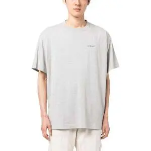 Off-White Jumbo Arrow-print Cotton T-shirt - Grey