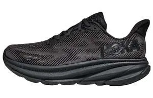 Hoka One One Clifton Wide Athletic Shoes - Black/black