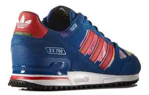Adidas Originals Zx 750 Athletic Sneakers - Blue/red