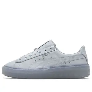 PUMA Basket Platform Core Low Top Sneakers - Light Blue/silver