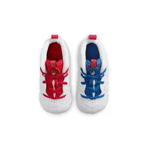 Nike Little Posite One Td "usa Moon" Sneakers - White/blue/red